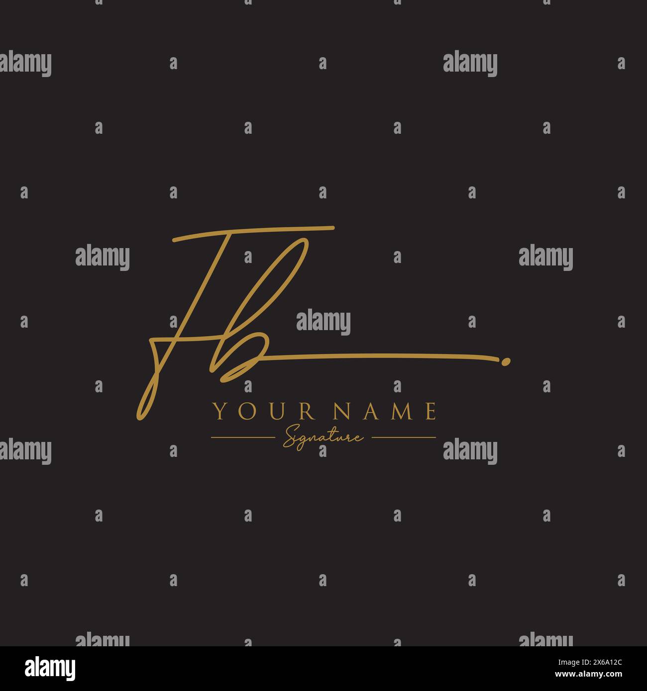 Luxury signature logo hi-res stock photography and images - Alamy