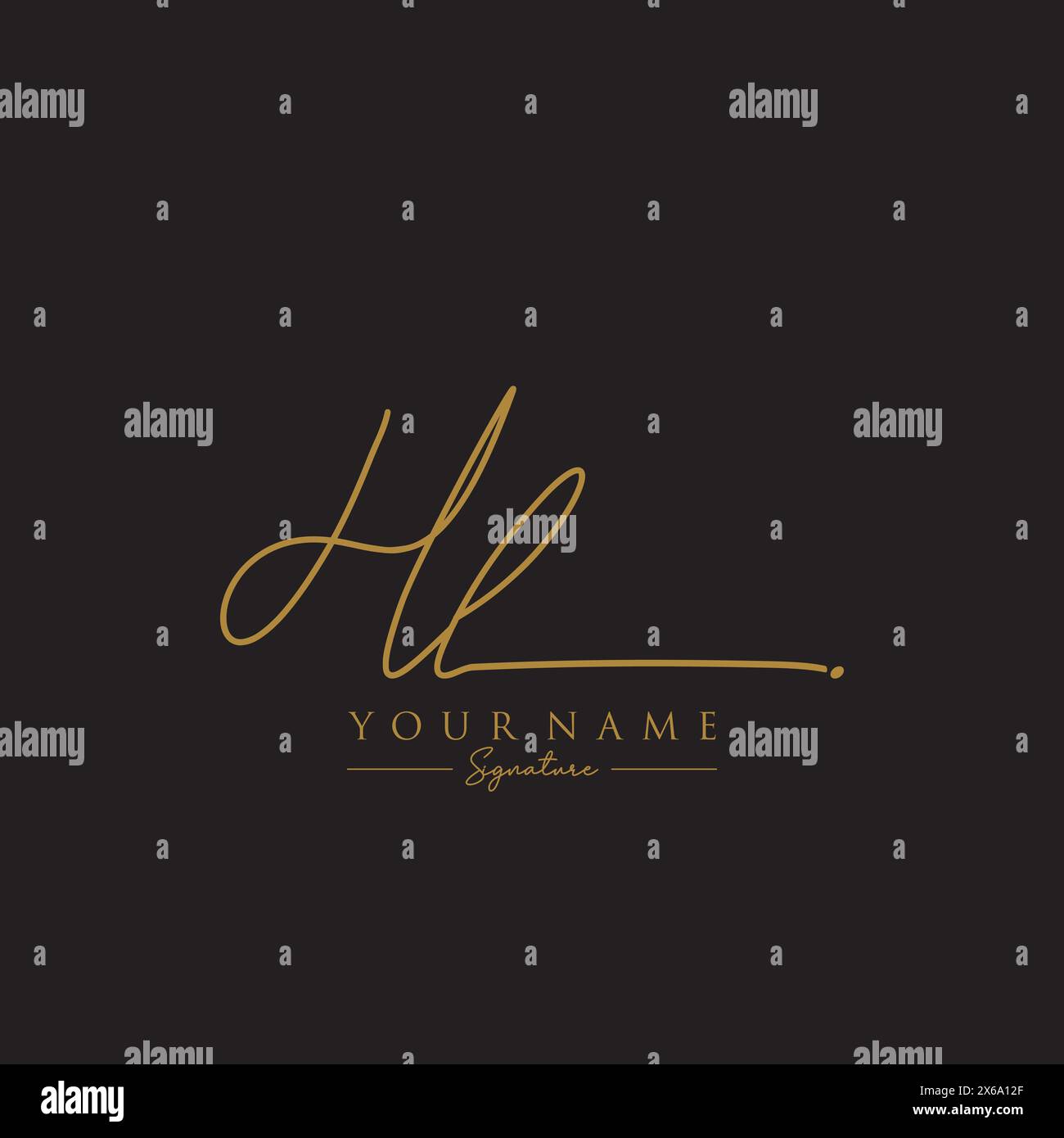 HL Signature Logo Template Stock Vector Image & Art - Alamy