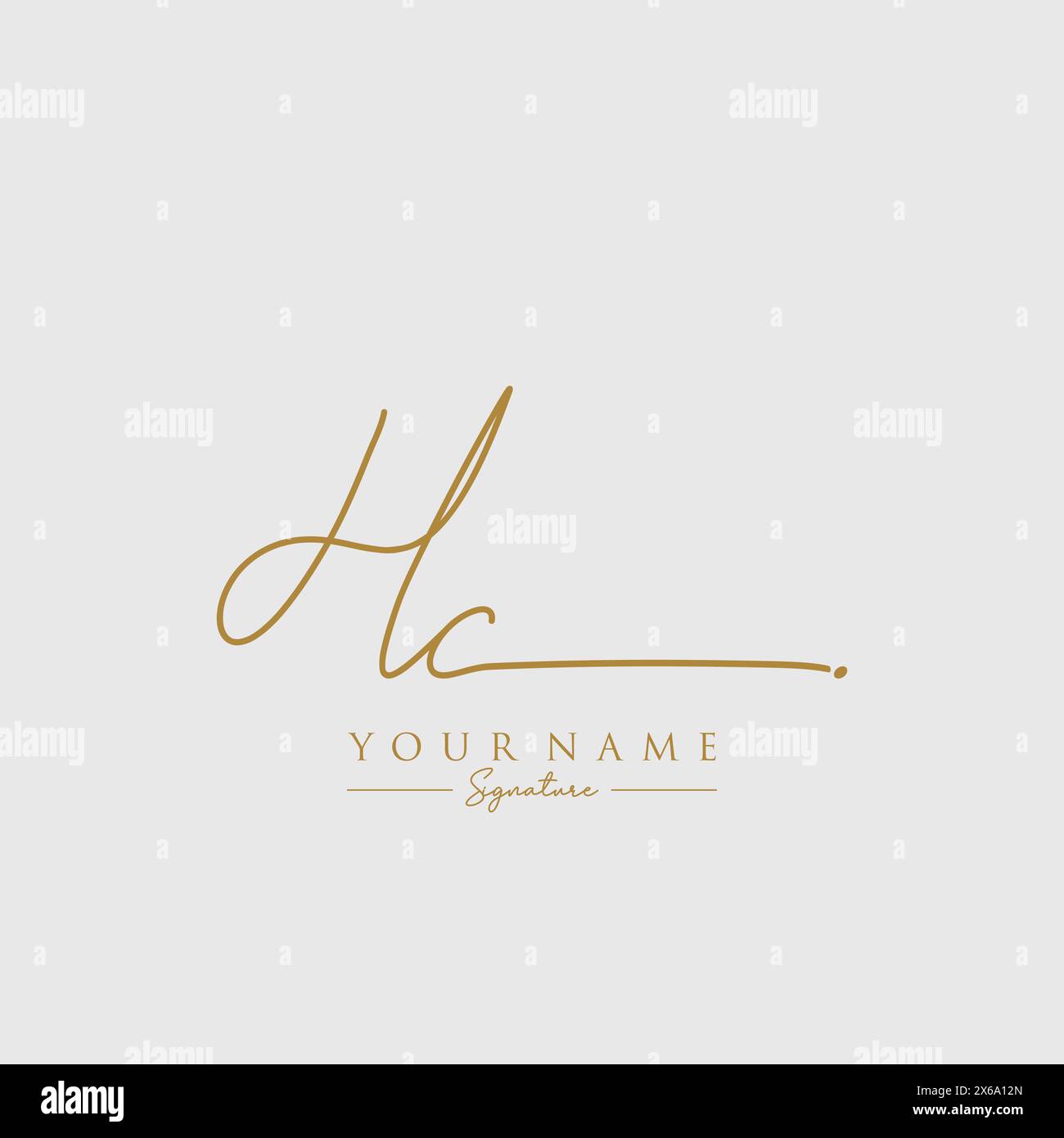 HC Signature Logo Template Stock Vector Image & Art - Alamy