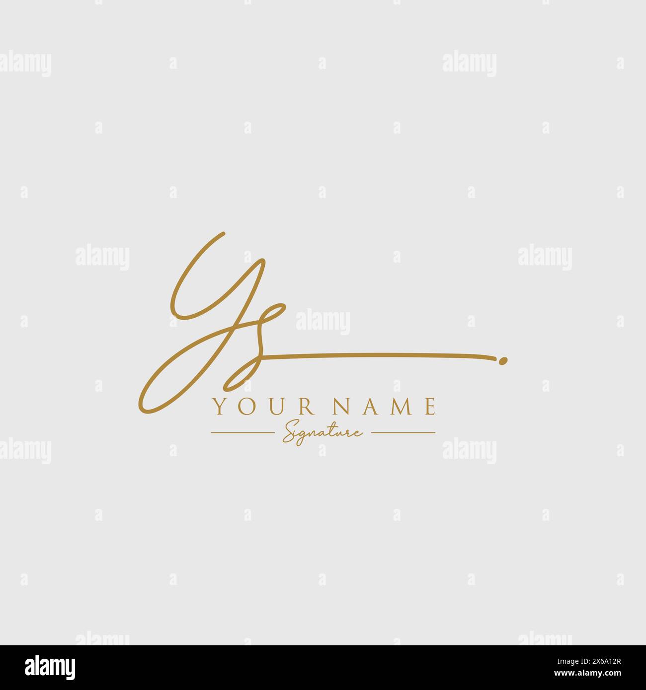 GS Signature Logo Template Stock Vector Image & Art - Alamy