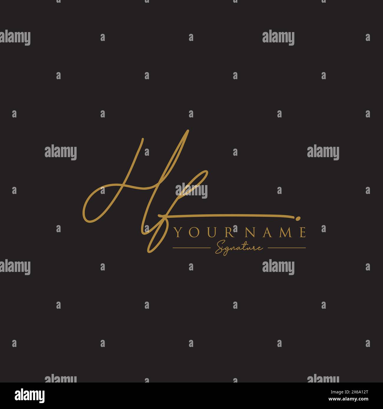HF Signature Logo Template Stock Vector Image & Art - Alamy