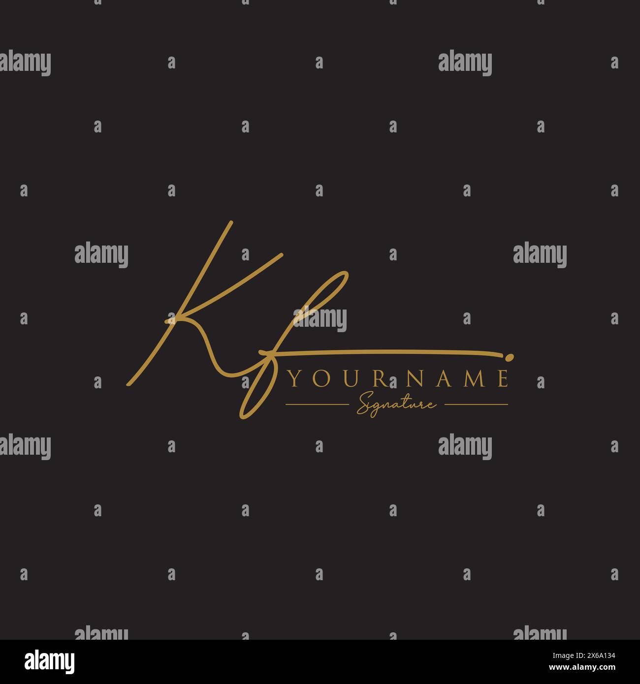 KF Signature Logo Template Stock Vector Image & Art - Alamy