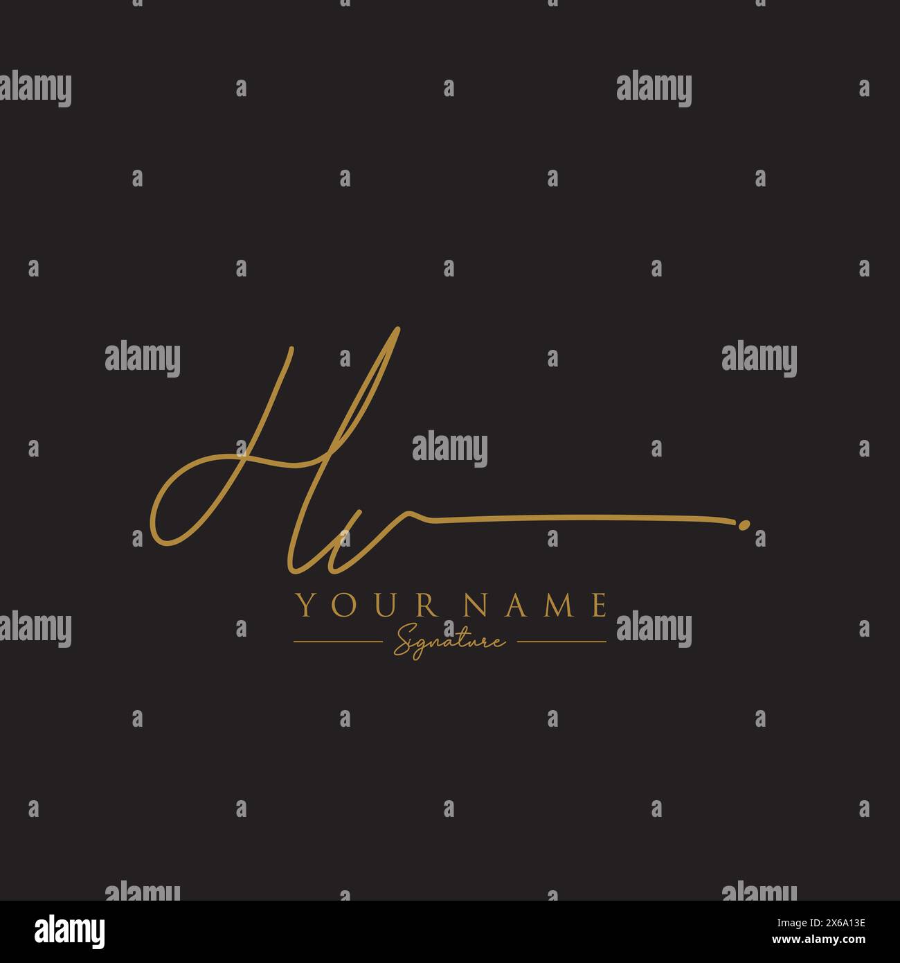 HV Signature Logo Template Stock Vector Image & Art - Alamy