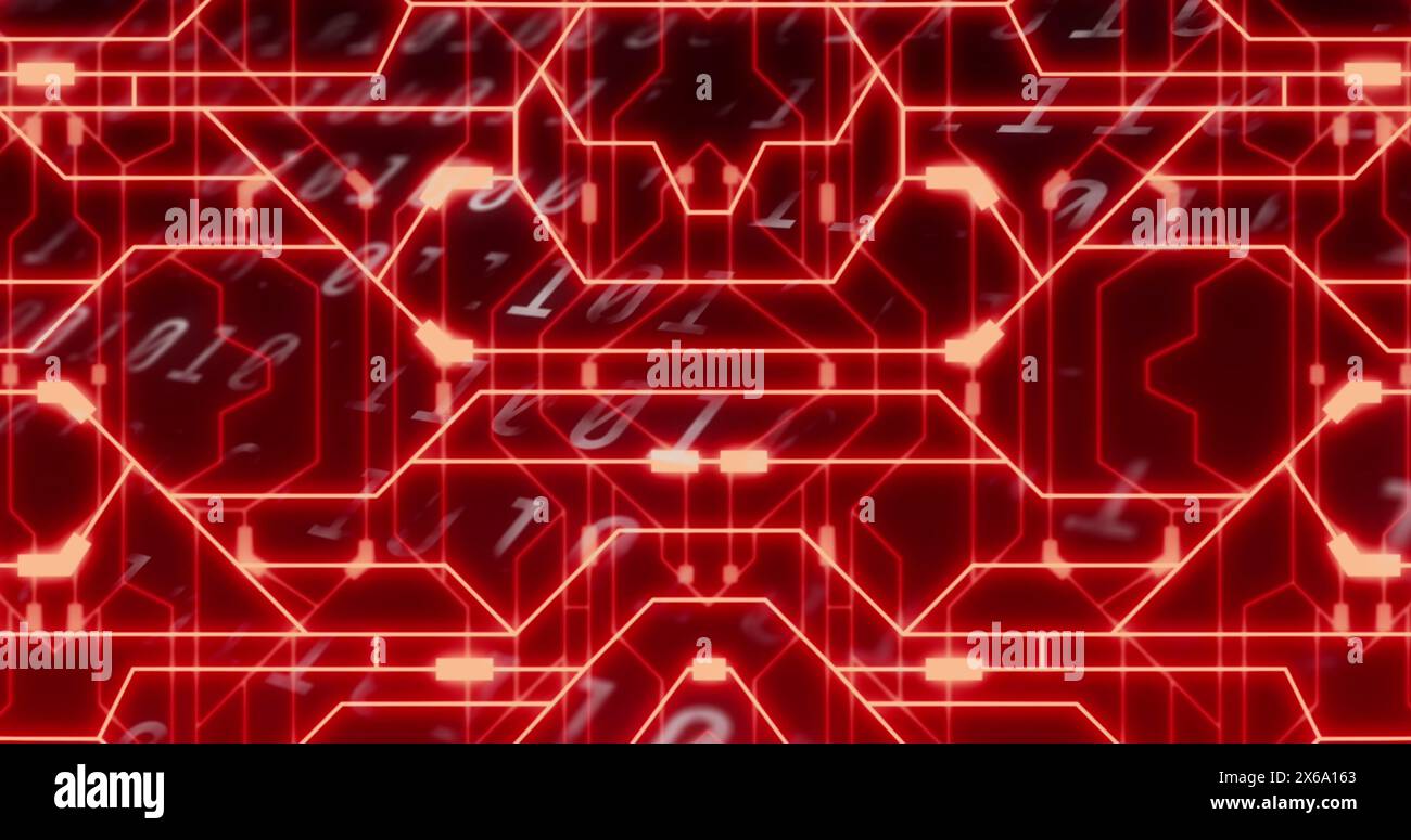 Image Of Moving Shapes Over Data Processing Stock Photo Alamy