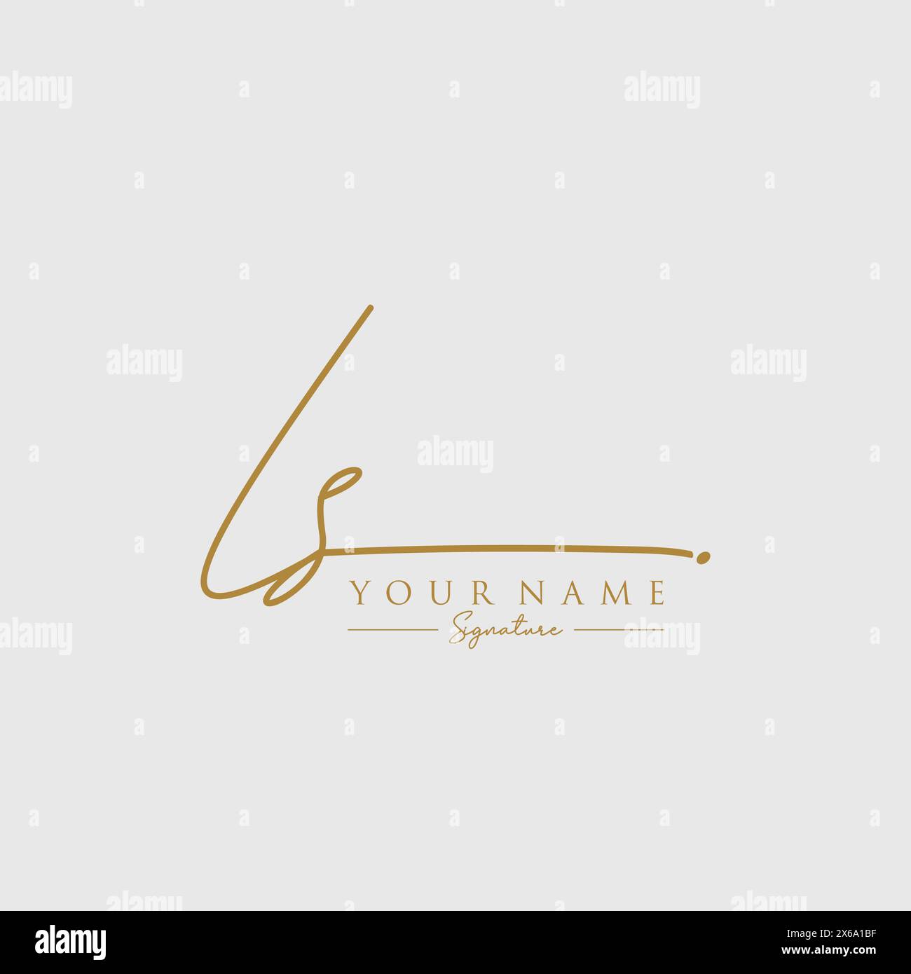 LS Signature Logo Template Stock Vector Image & Art - Alamy