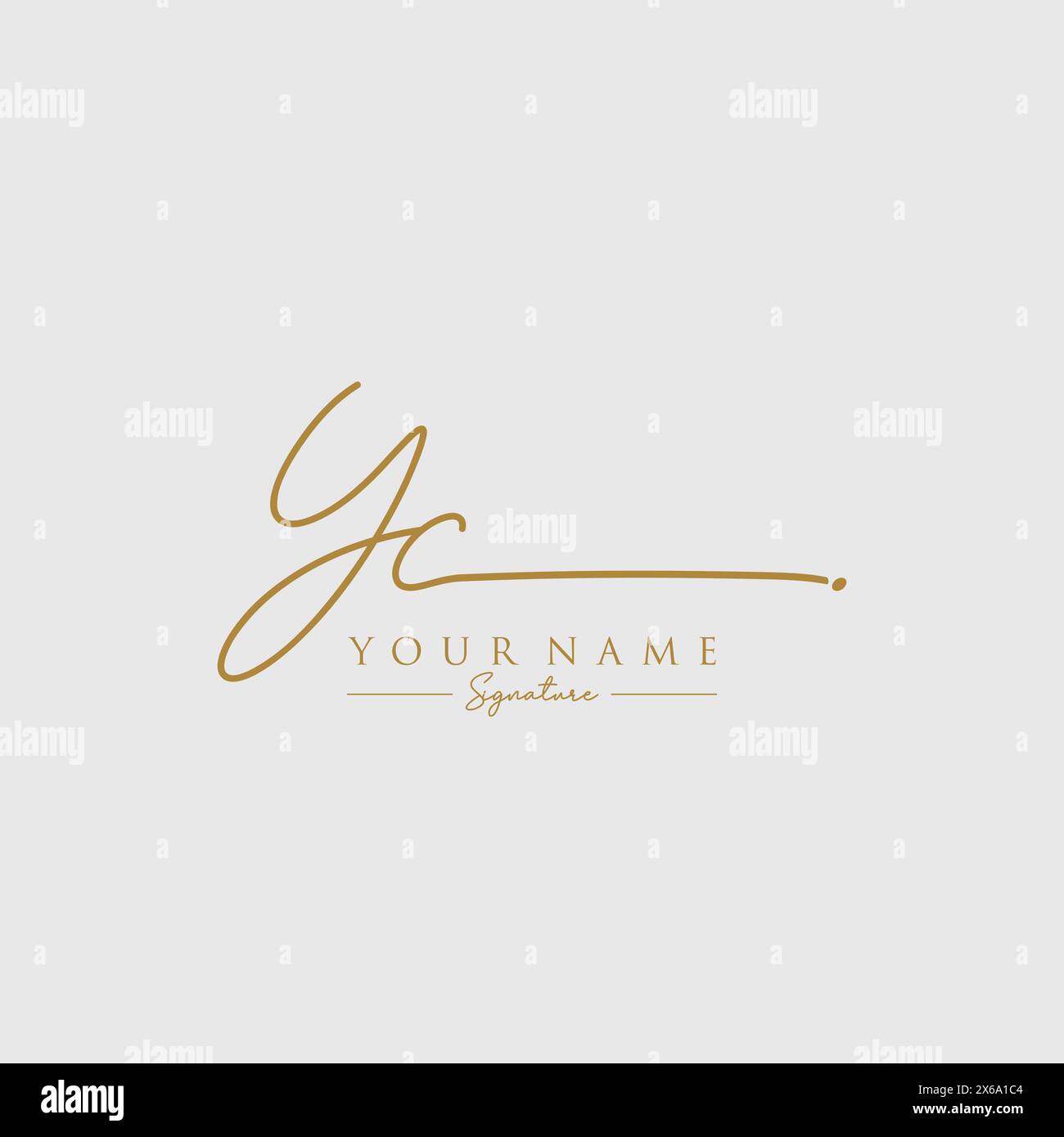 GC Signature Logo Template Stock Vector Image & Art - Alamy