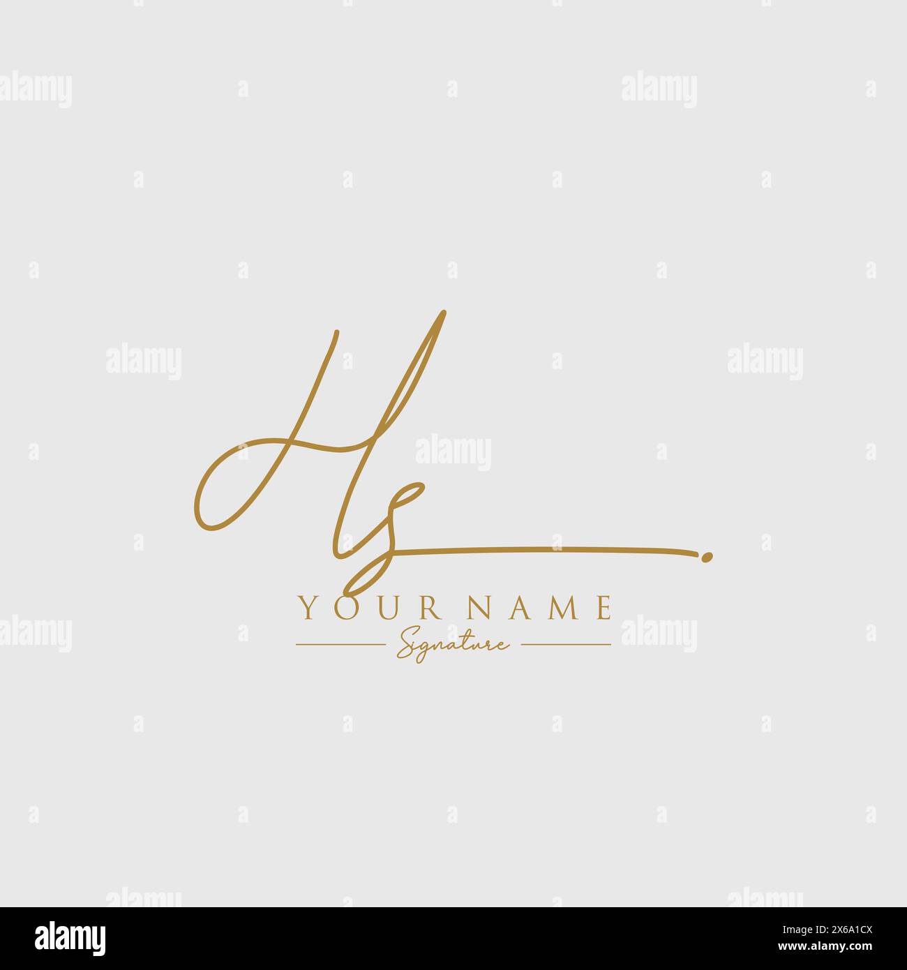 HS Signature Logo Template Stock Vector Image & Art - Alamy