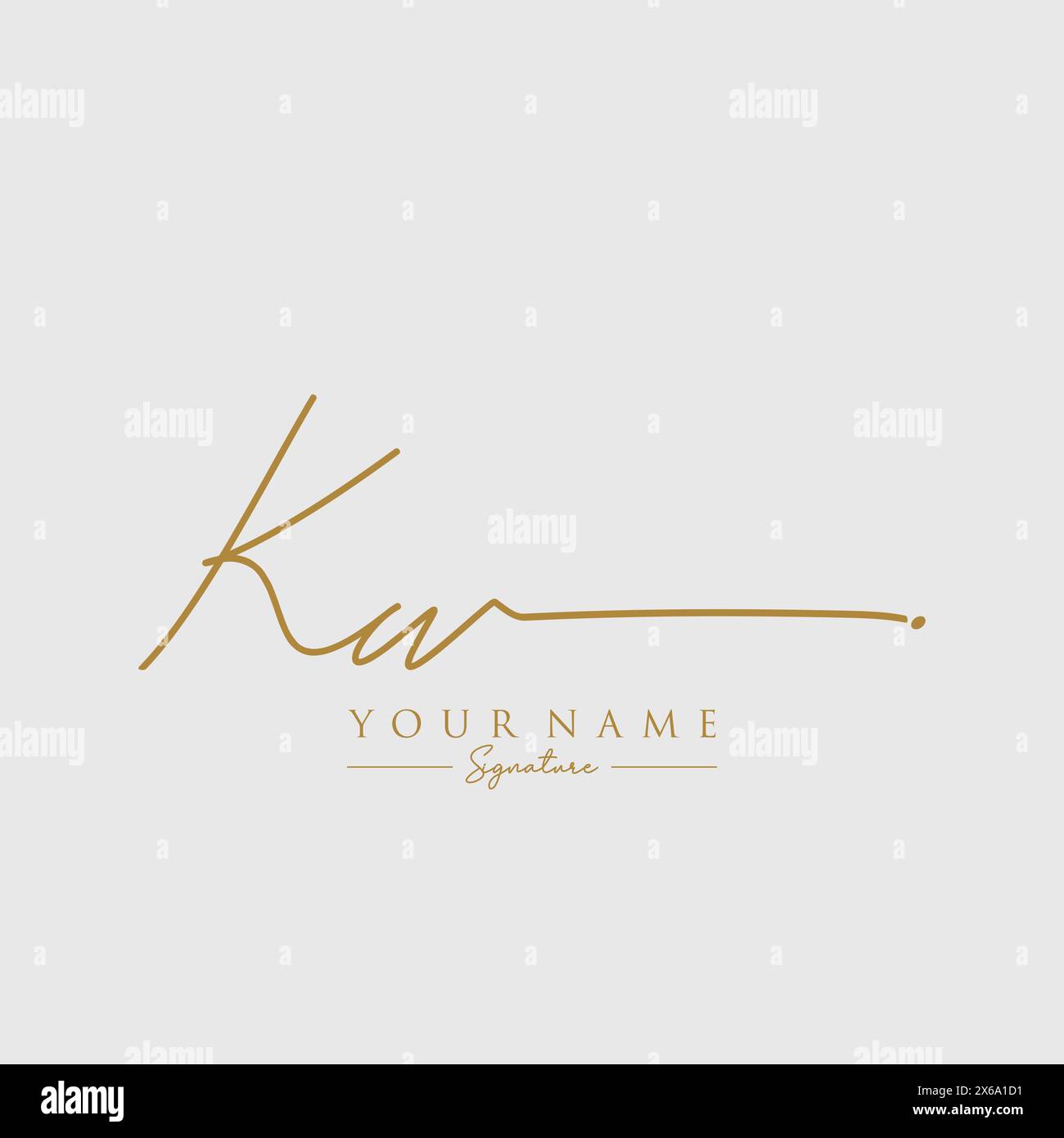 KW Signature Logo Template Stock Vector Image & Art - Alamy