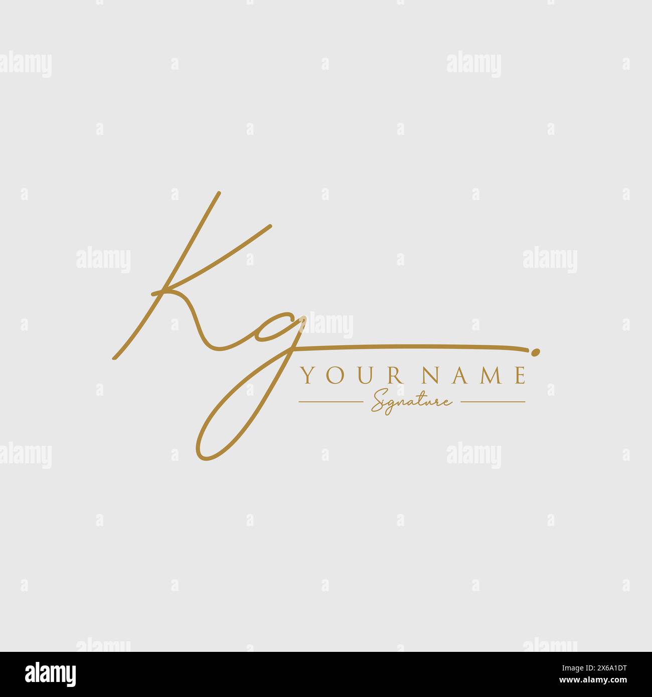 KG Signature Logo Template Stock Vector Image & Art - Alamy
