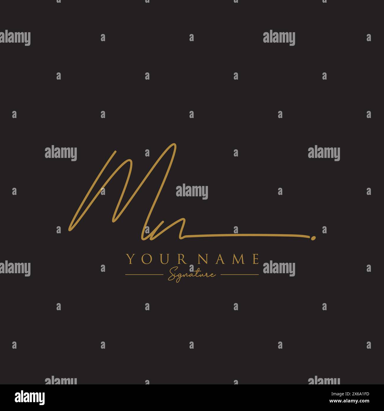 MN Signature Logo Template Stock Vector Image & Art - Alamy