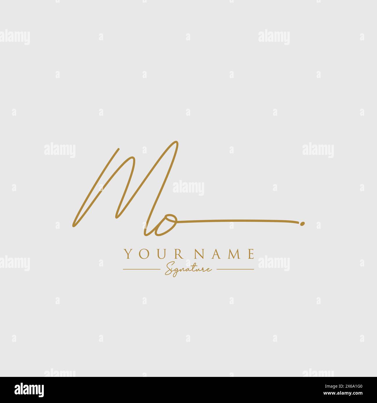 MO Signature Logo Template Stock Vector Image & Art - Alamy