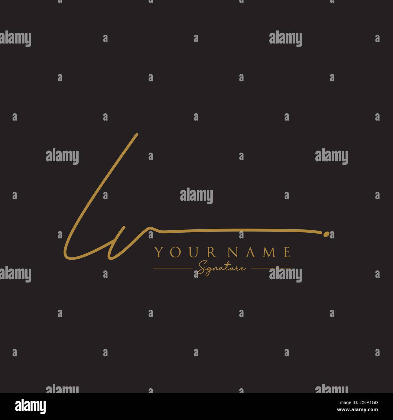LV Signature Logo Template Stock Vector Image & Art - Alamy
