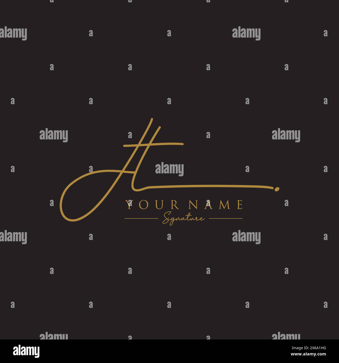 JT Signature Logo Template Stock Vector Image & Art - Alamy