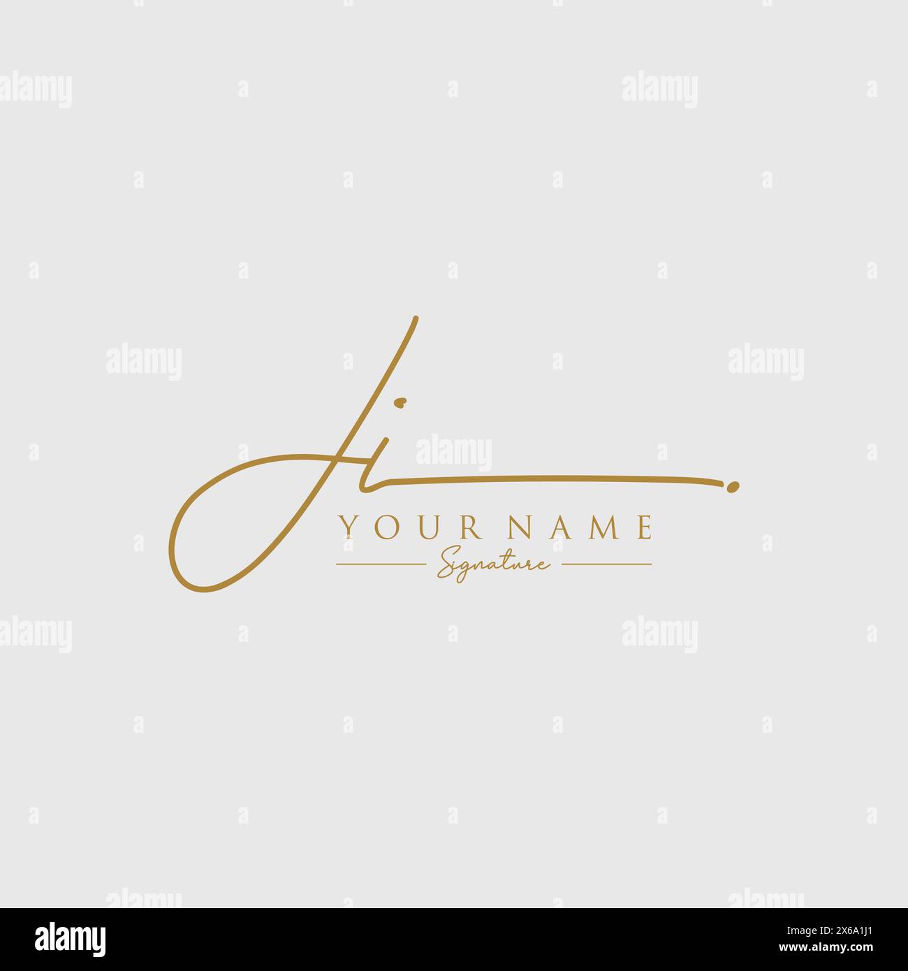 JI Signature Logo Template Stock Vector Image & Art - Alamy