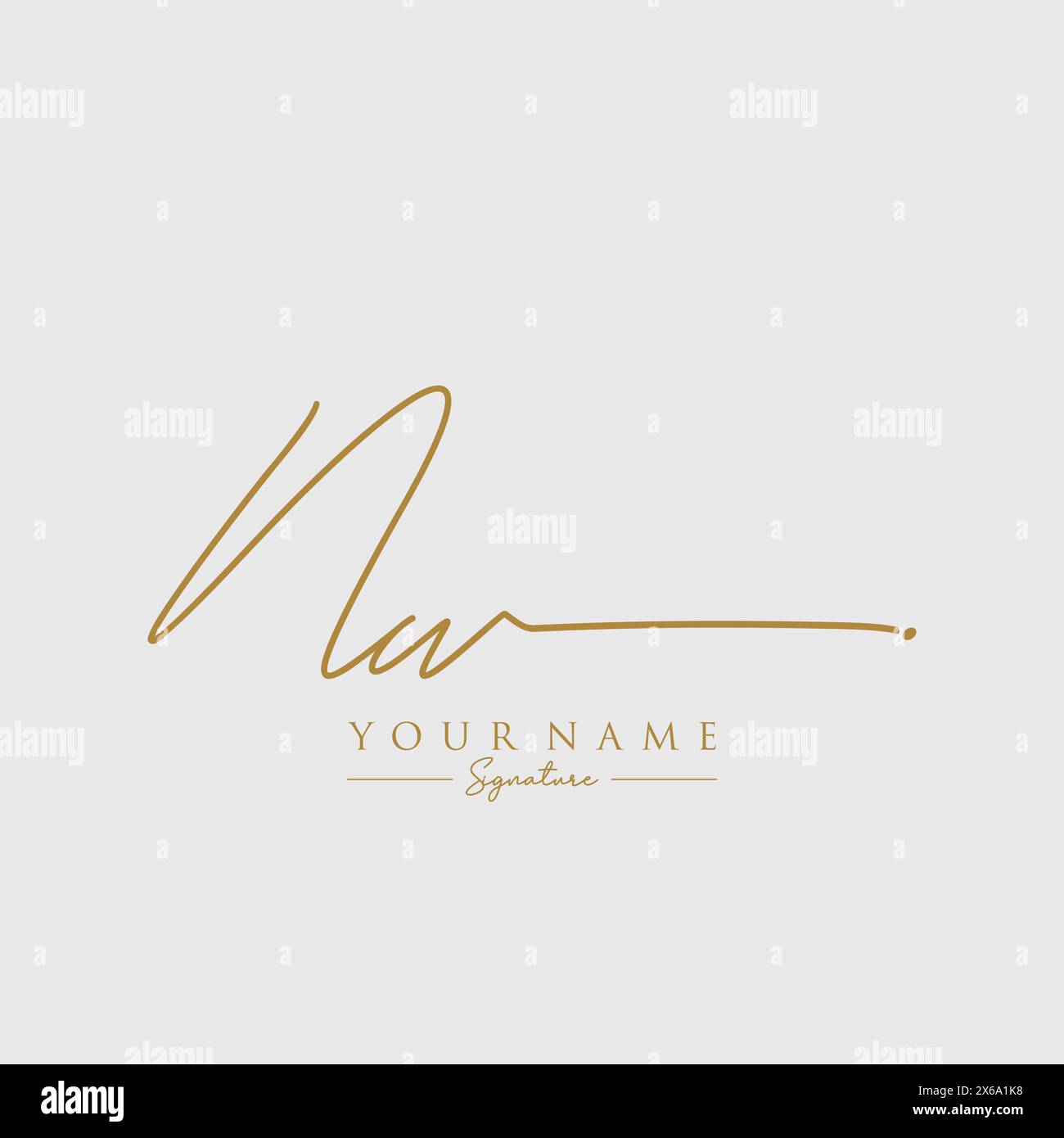NW Signature Logo Template Stock Vector Image & Art - Alamy