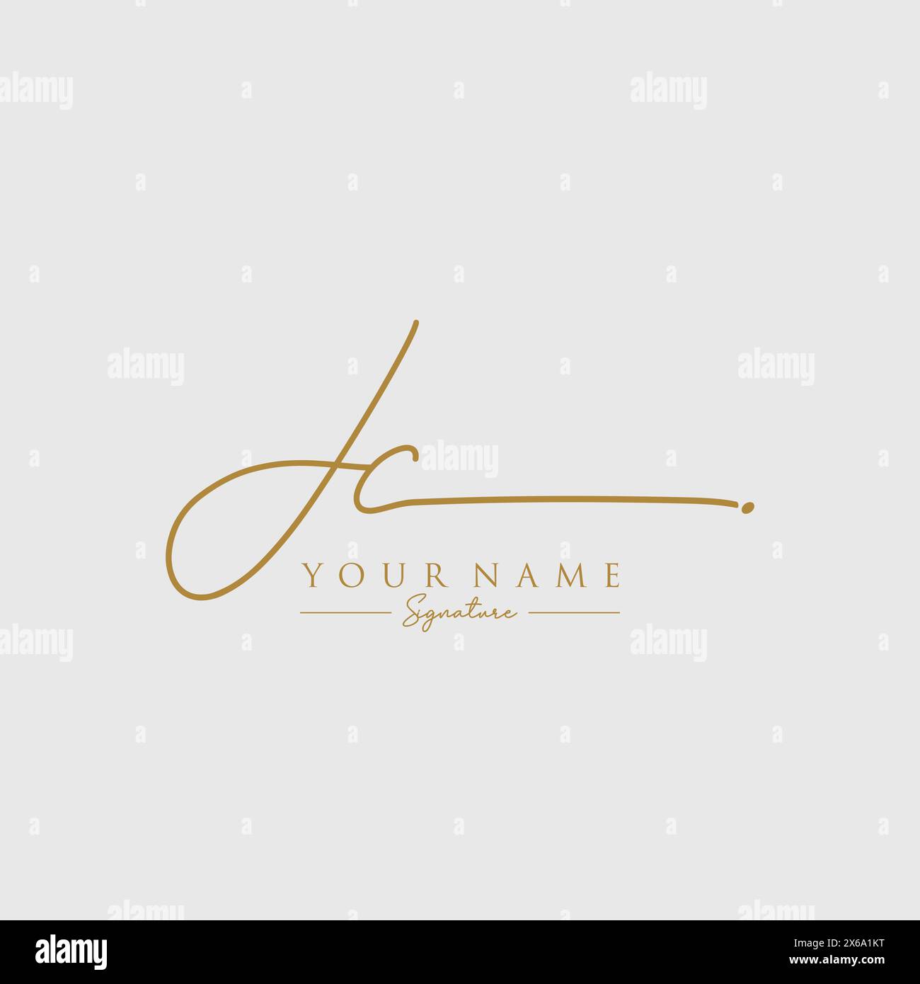JC Signature Logo Template Stock Vector Image & Art - Alamy