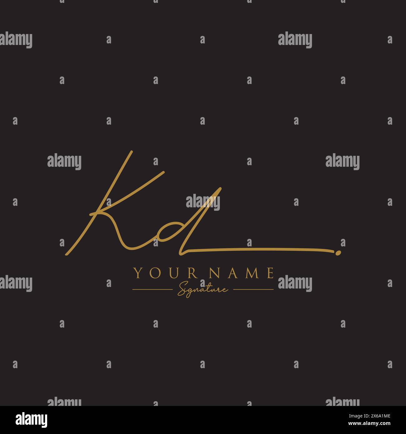 KD Signature Logo Template Stock Vector Image & Art - Alamy
