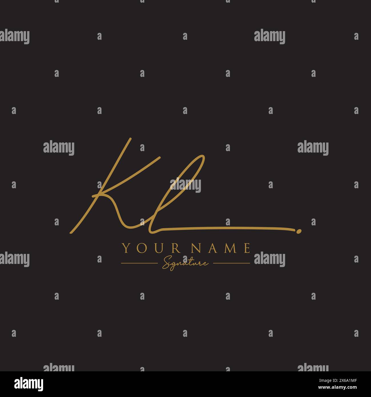 KL Signature Logo Template Stock Vector Image & Art - Alamy
