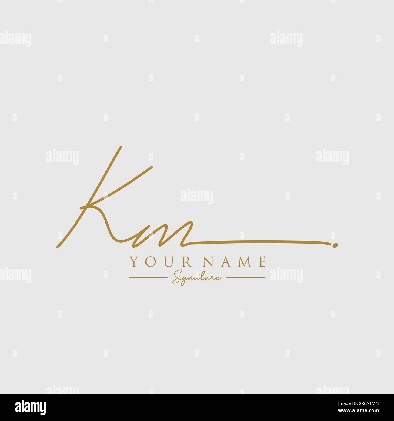KM Signature Logo Template Stock Vector Image & Art - Alamy
