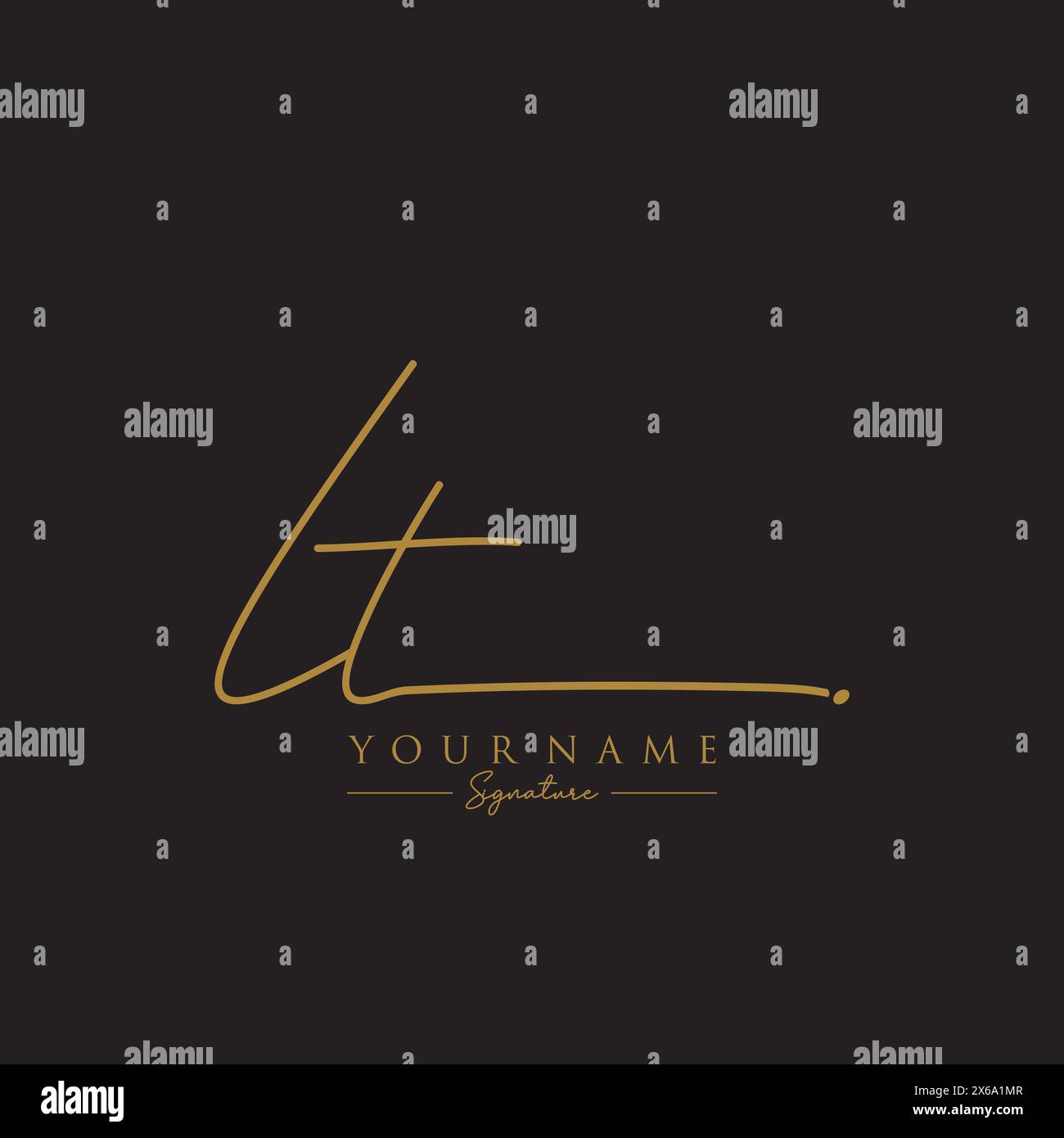 LT Signature Logo Template Stock Vector Image & Art - Alamy