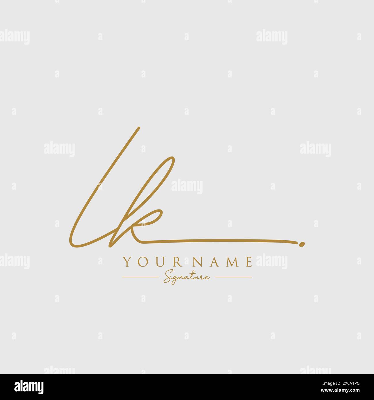 LK Signature Logo Template Stock Vector Image & Art - Alamy