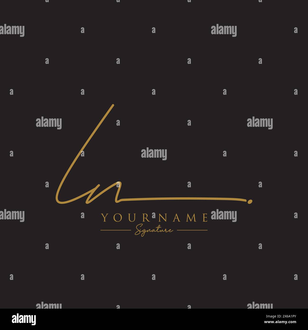 LN Signature Logo Template Stock Vector Image & Art - Alamy
