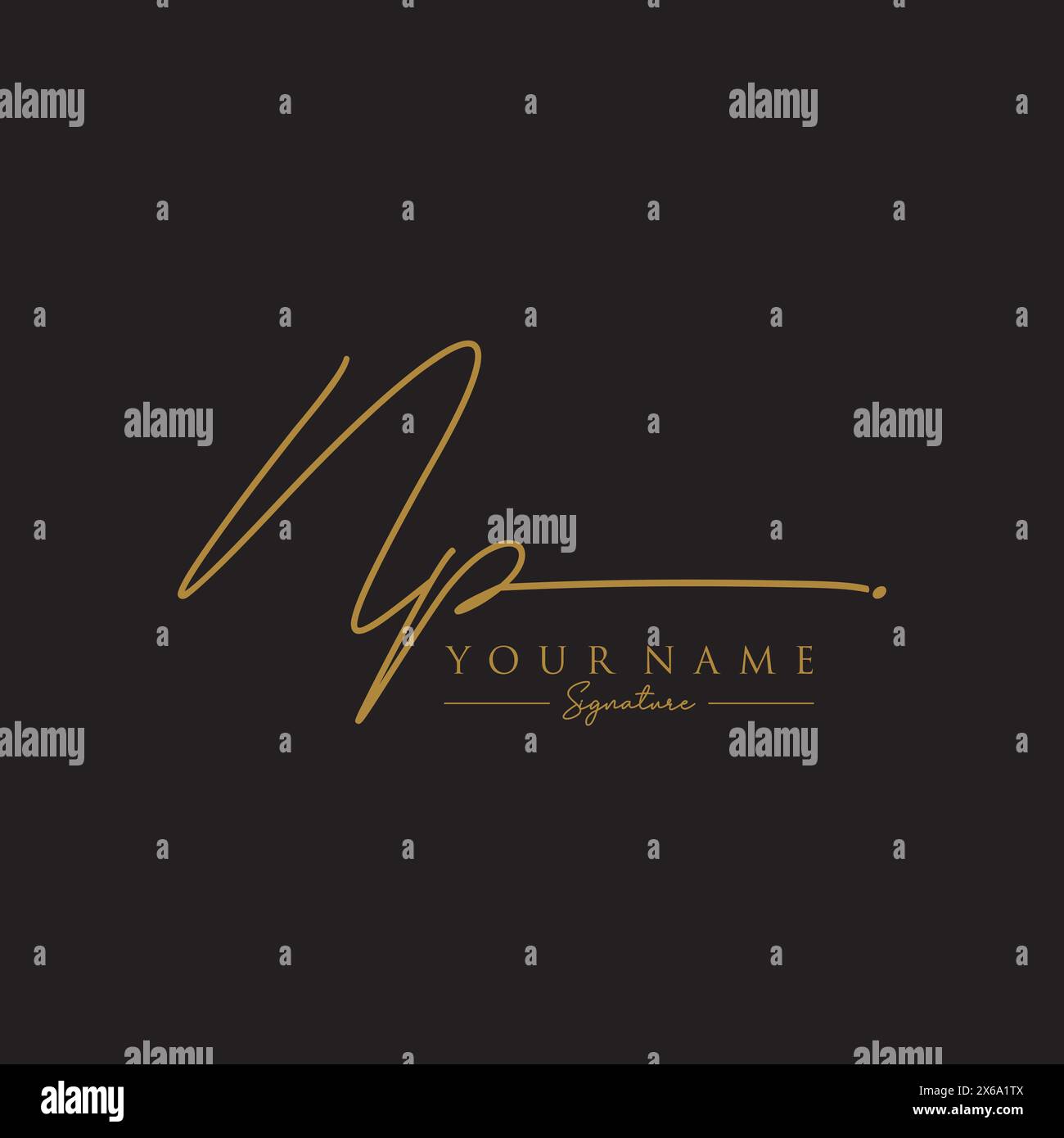 NP Signature Logo Template Stock Vector Image & Art - Alamy