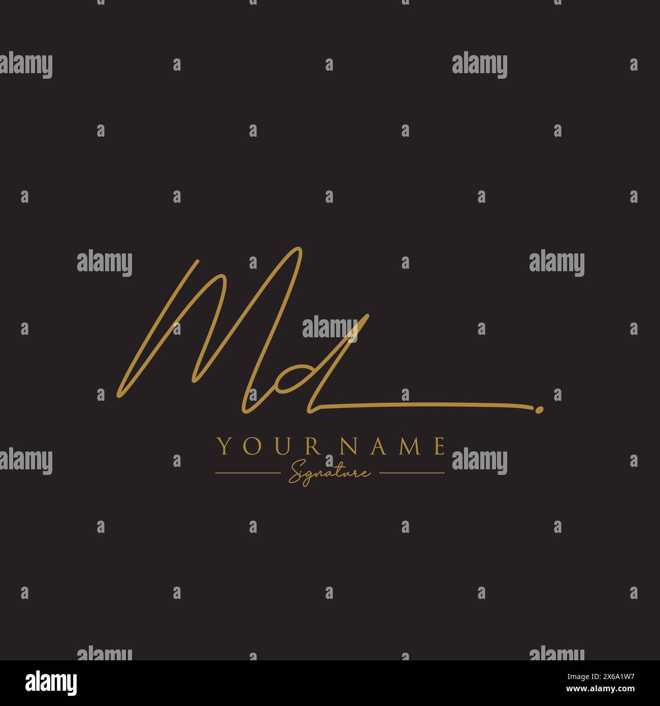 MD Signature Logo Template Stock Vector Image & Art - Alamy
