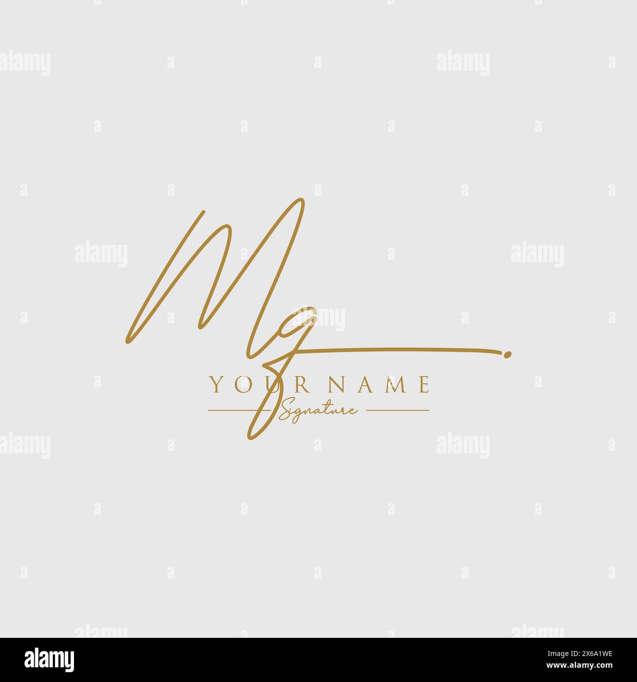 MQ Signature Logo Template Stock Vector Image & Art - Alamy
