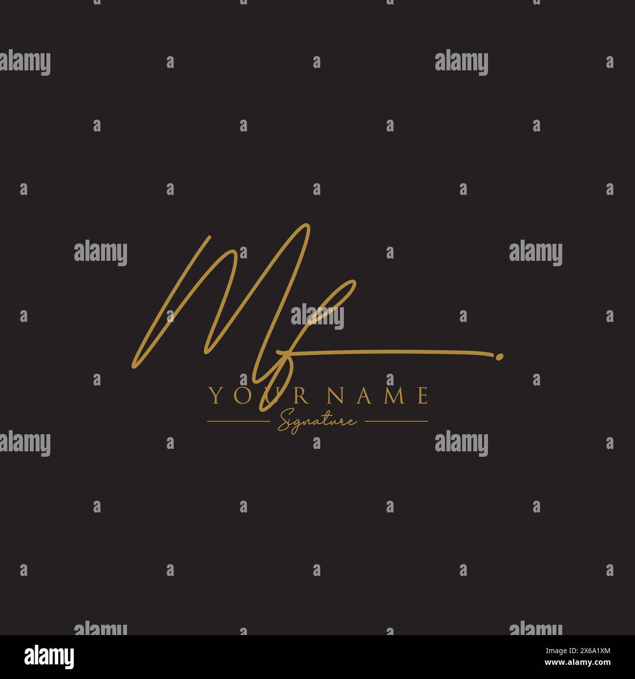 MF Signature Logo Template Stock Vector Image & Art - Alamy