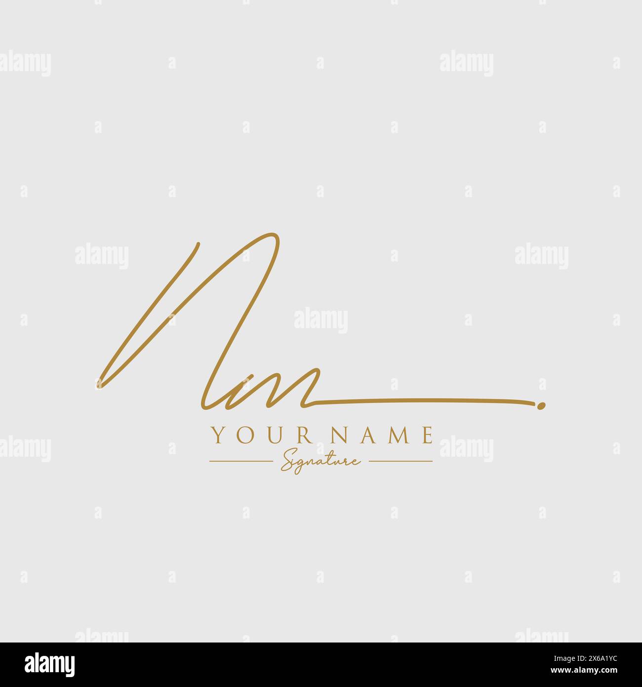 NM Signature Logo Template Stock Vector Image & Art - Alamy