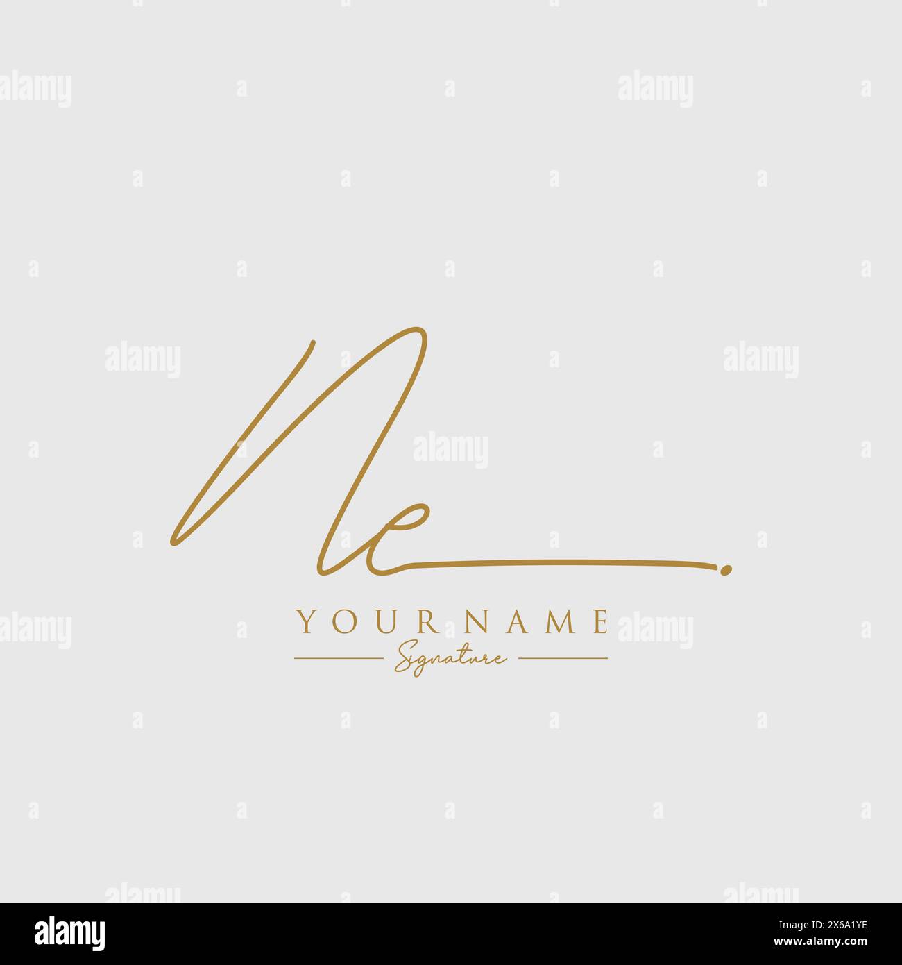 NE Signature Logo Template Stock Vector Image & Art - Alamy