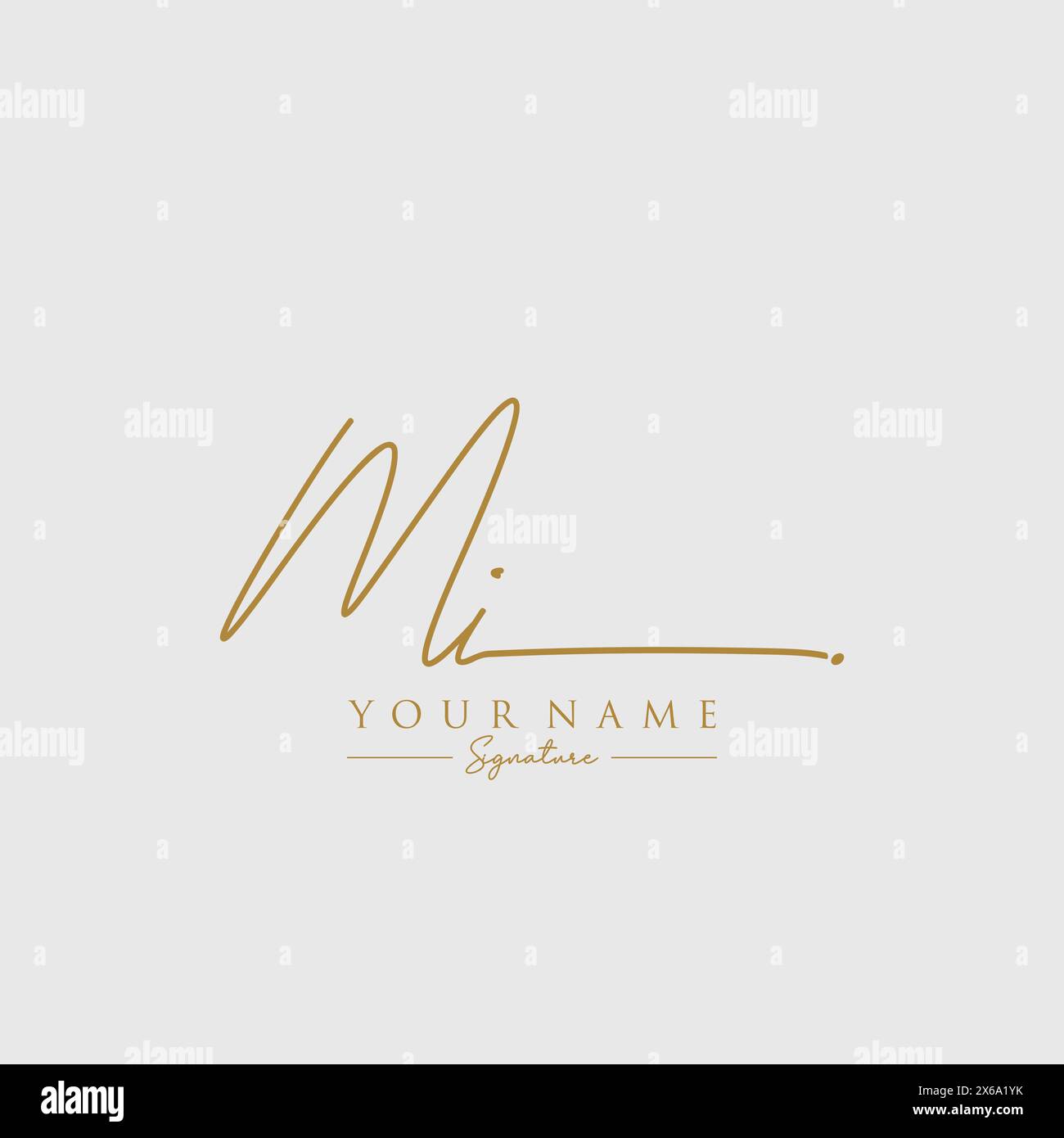MI Signature Logo Template Stock Vector Image & Art - Alamy