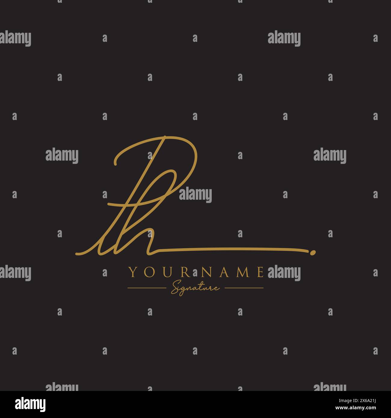 PH Signature Logo Template Stock Vector Image & Art - Alamy