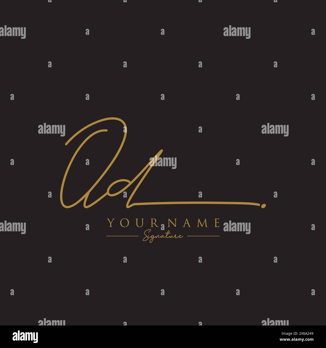 OD Signature Logo Template Stock Vector Image & Art - Alamy