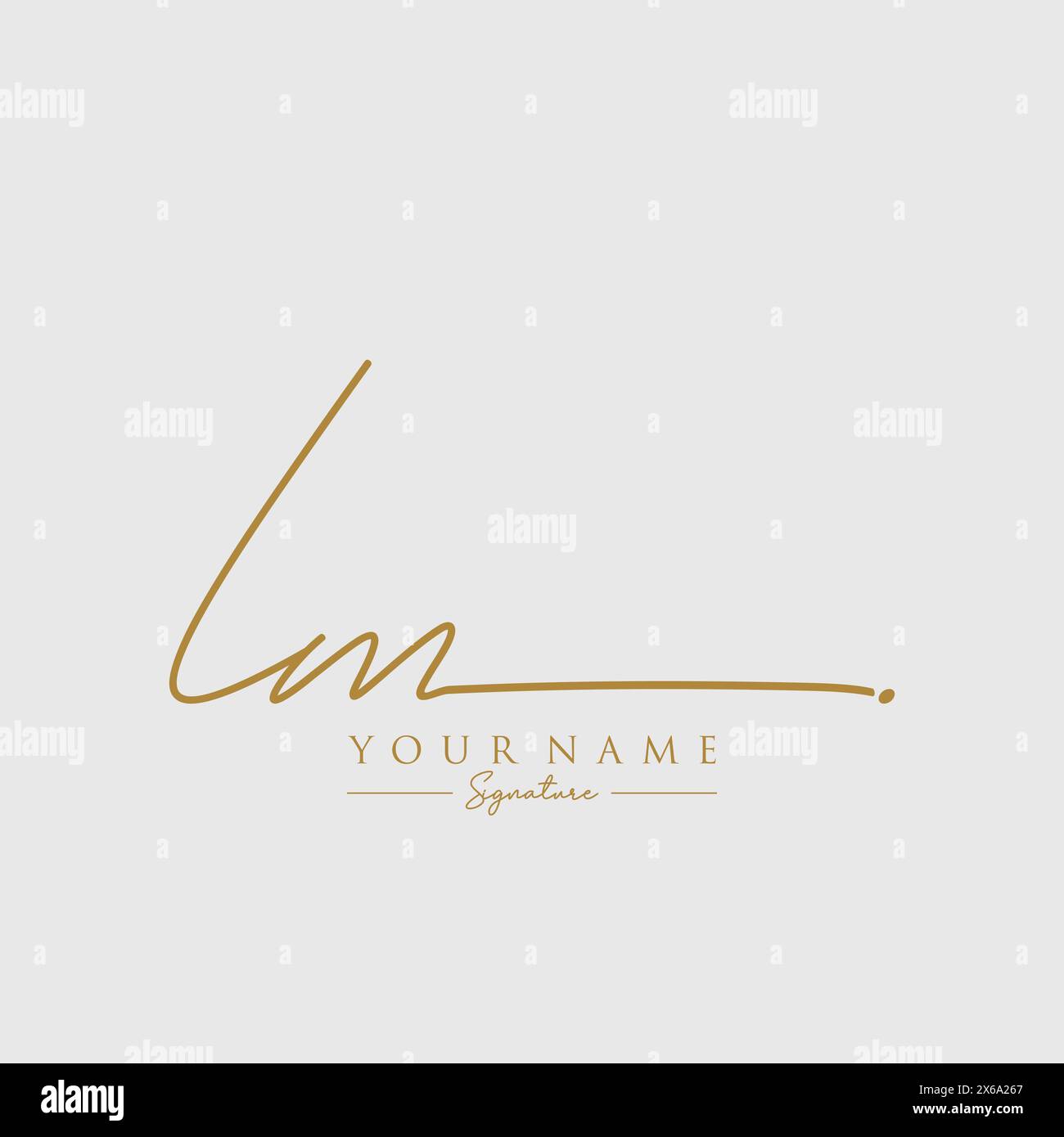 LM Signature Logo Template Stock Vector Image & Art - Alamy