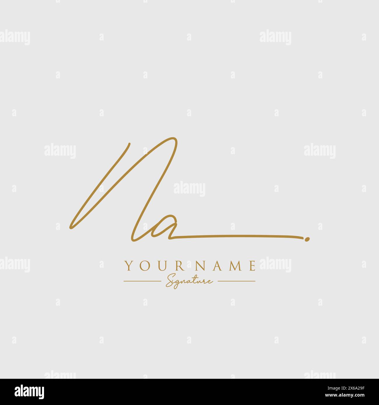 NA Signature Logo Template Stock Vector Image & Art - Alamy