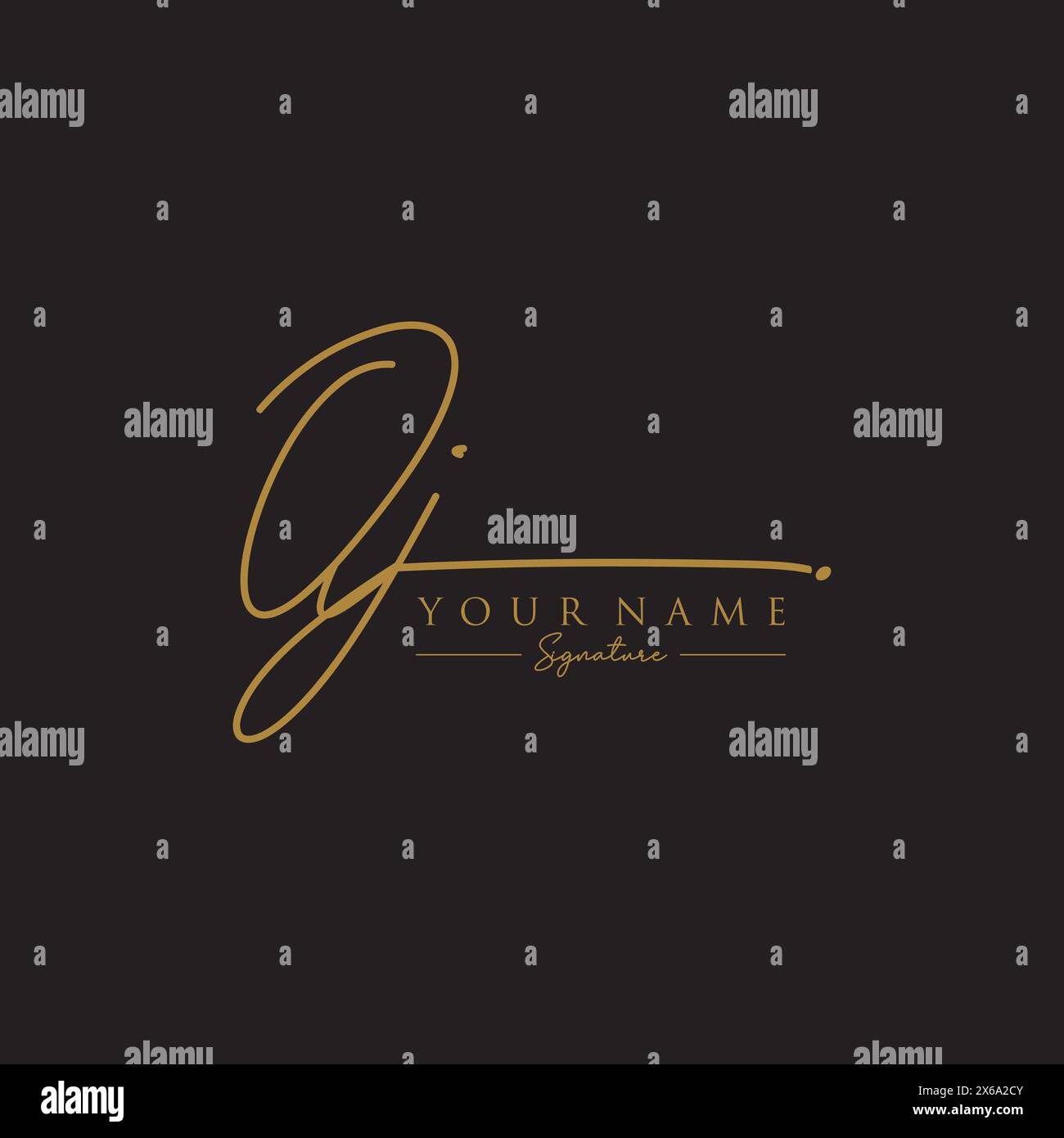 OJ Signature Logo Template Stock Vector Image & Art - Alamy
