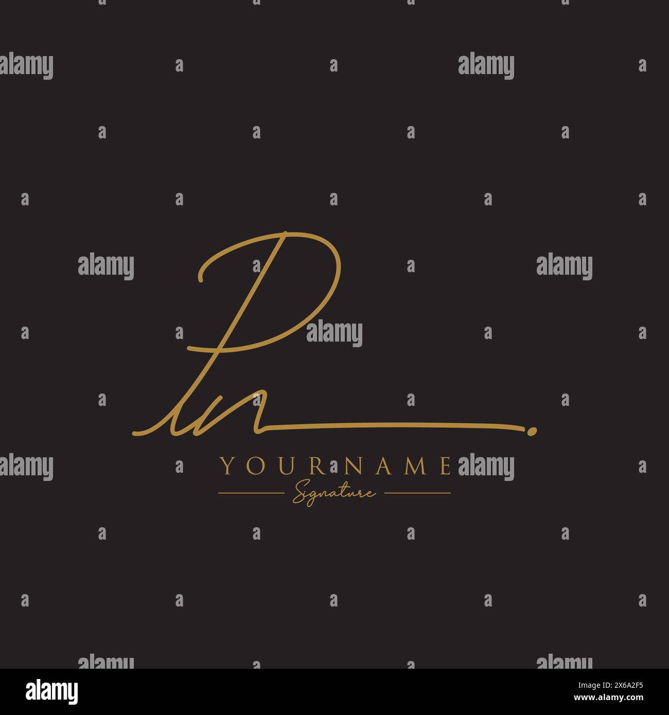 PN Signature Logo Template Stock Vector Image & Art - Alamy