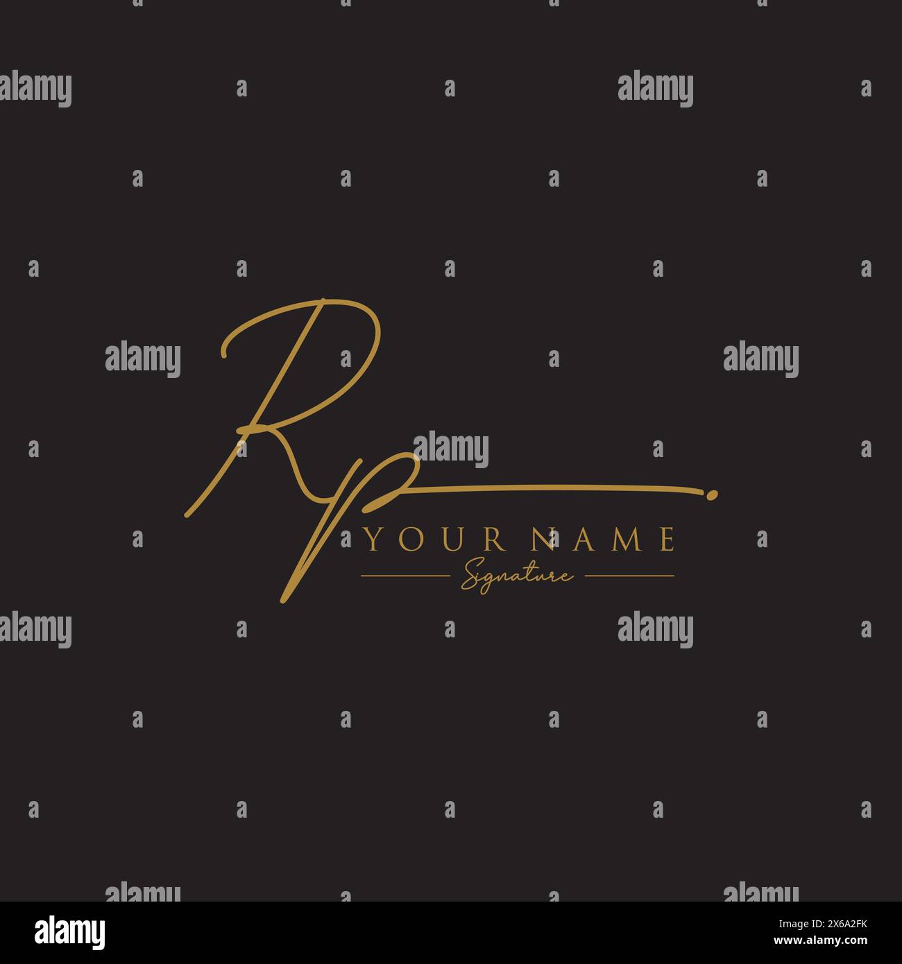 RP Signature Logo Template Stock Vector Image & Art - Alamy
