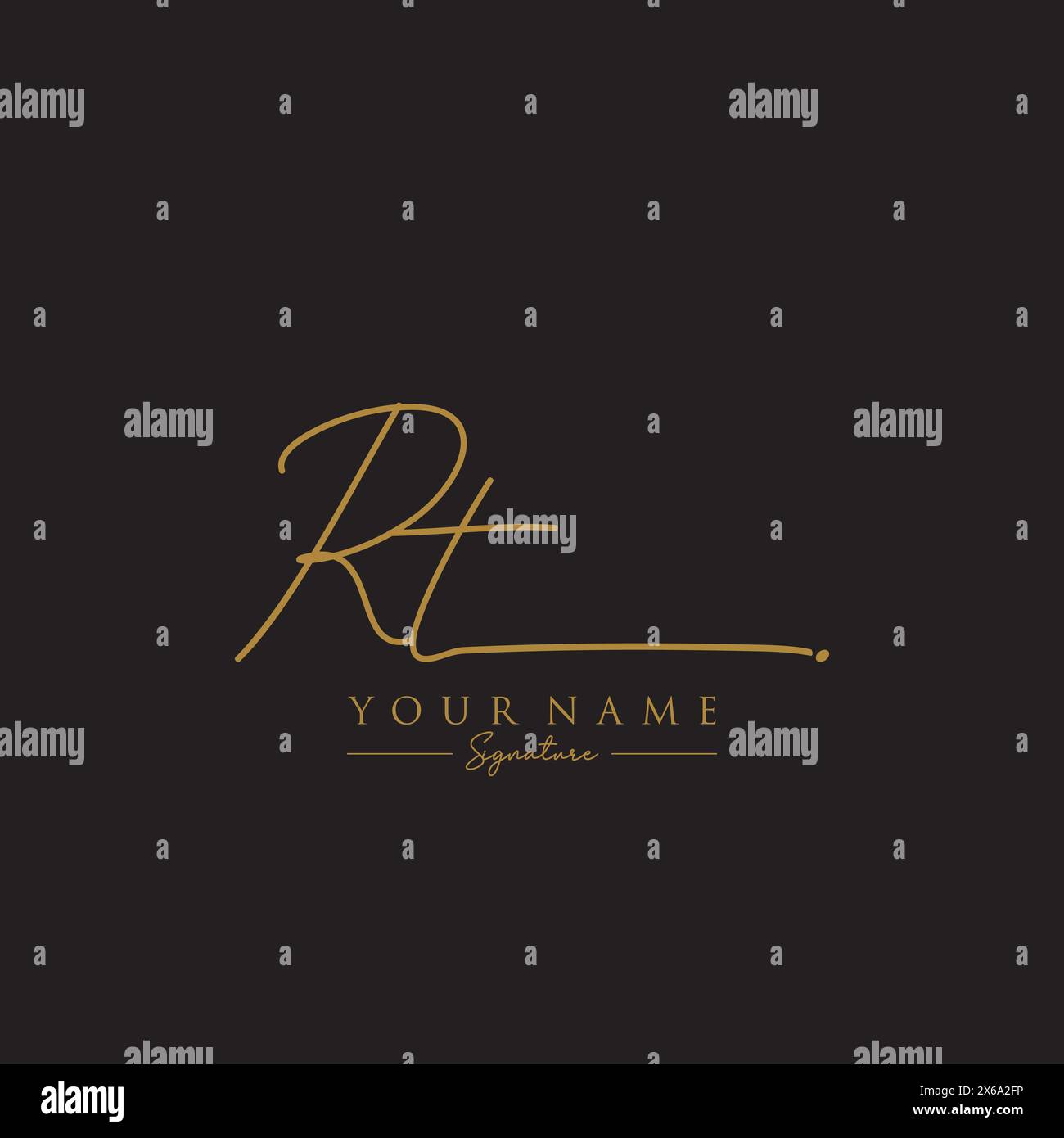 RT Signature Logo Template Stock Vector Image & Art - Alamy