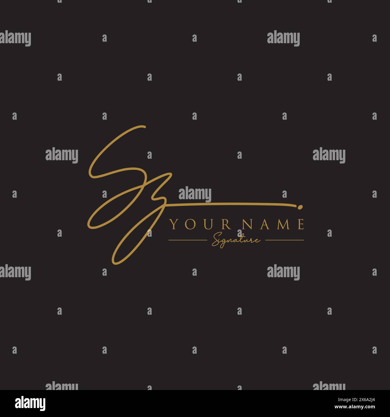 SZ Signature Logo Template Stock Vector Image & Art - Alamy
