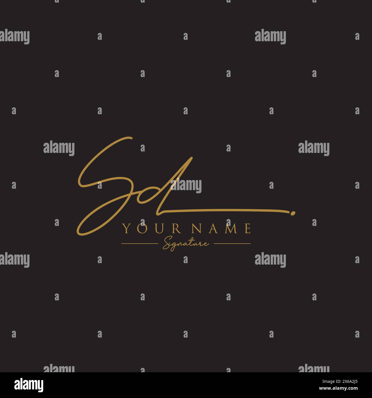 SD Signature Logo Template Stock Vector Image & Art - Alamy