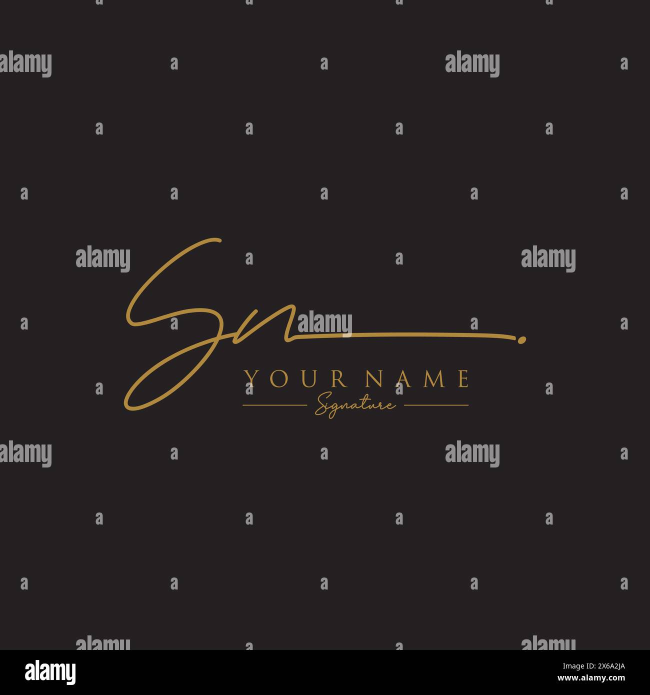 SN Signature Logo Template Stock Vector Image & Art - Alamy