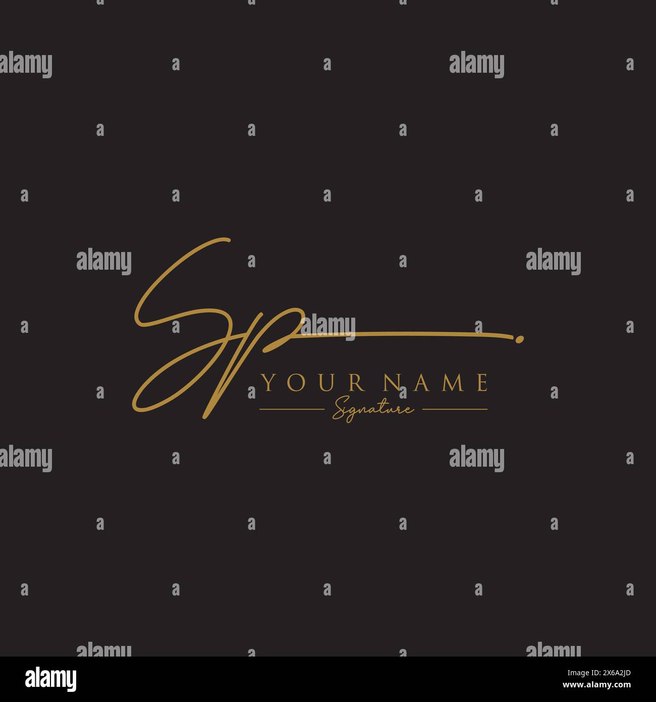 SP Signature Logo Template Stock Vector Image & Art - Alamy