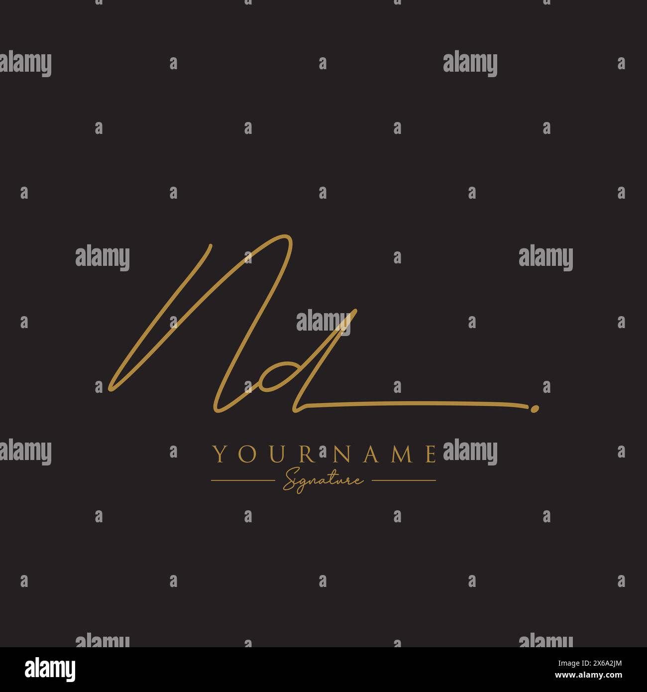 ND Signature Logo Template Stock Vector Image & Art - Alamy