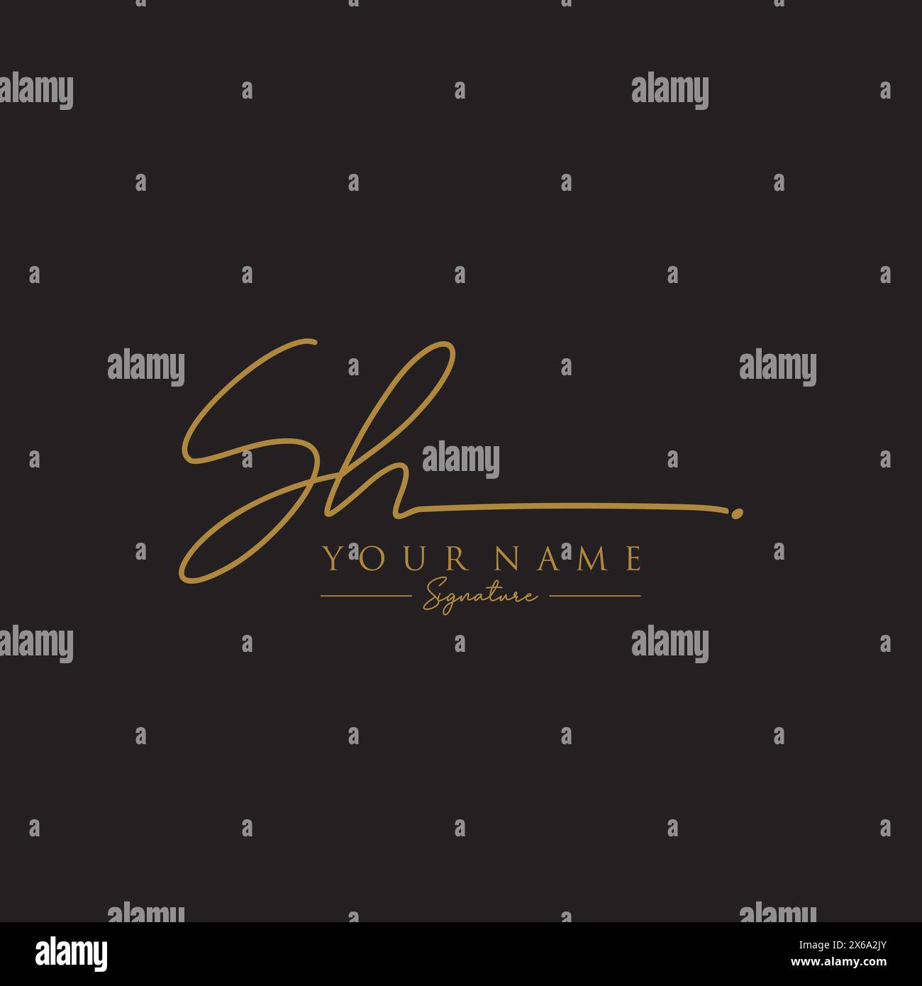 SH Signature Logo Template Stock Vector Image & Art - Alamy