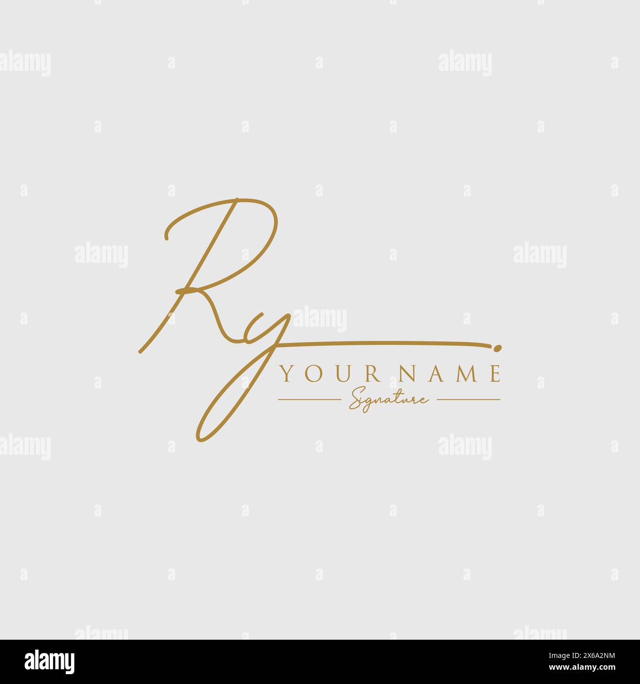 RY Signature Logo Template Stock Vector Image & Art - Alamy