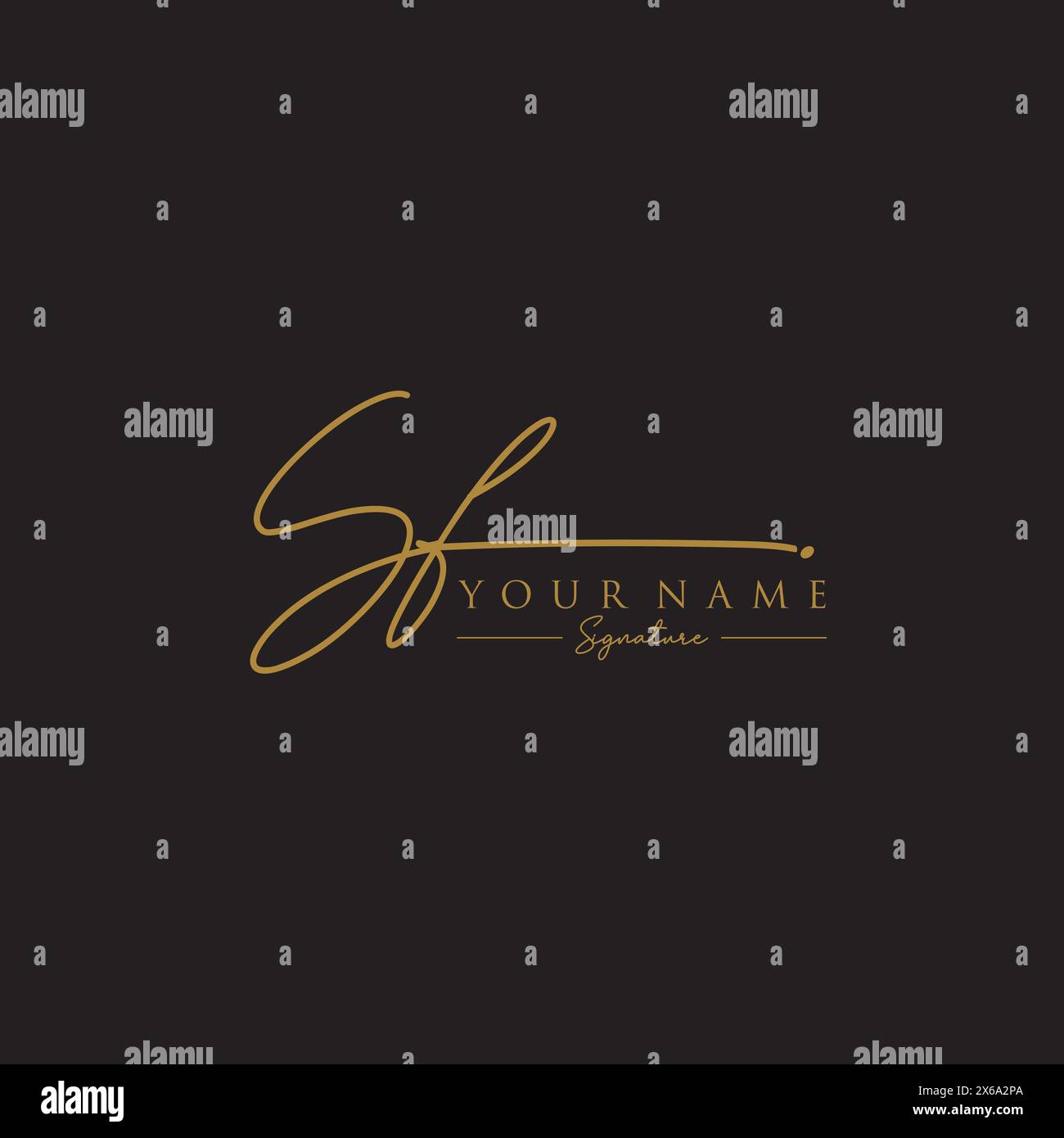 SF Signature Logo Template Stock Vector Image & Art - Alamy