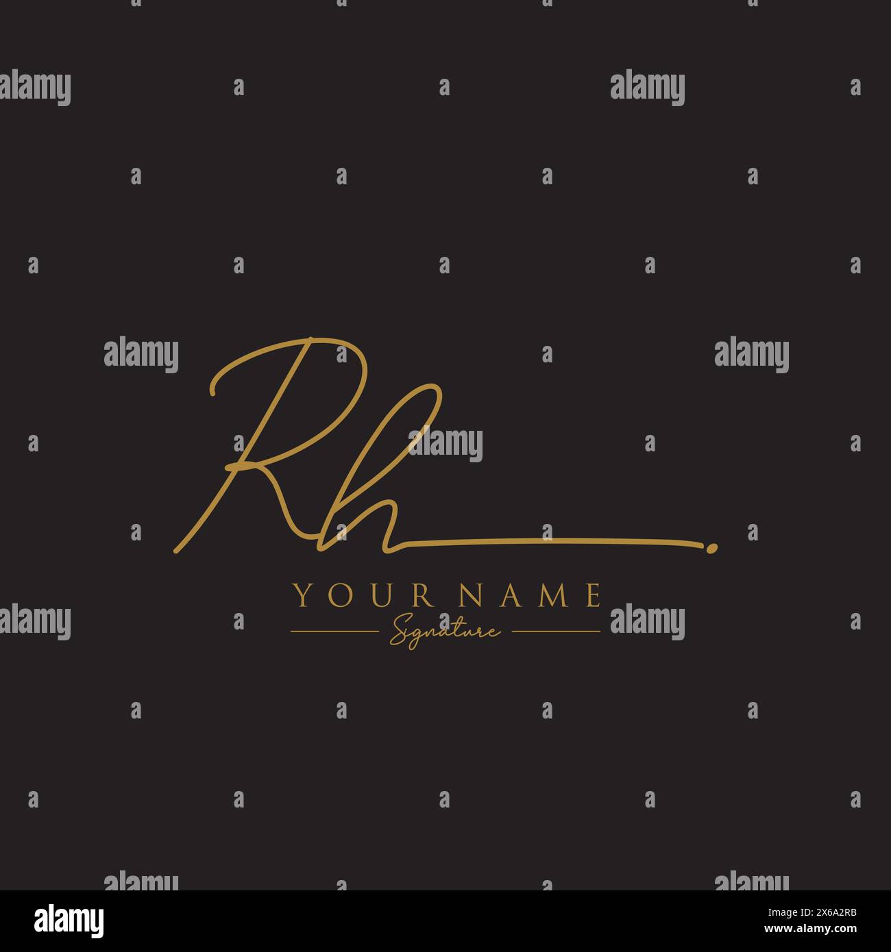 RH Signature Logo Template Stock Vector Image & Art - Alamy